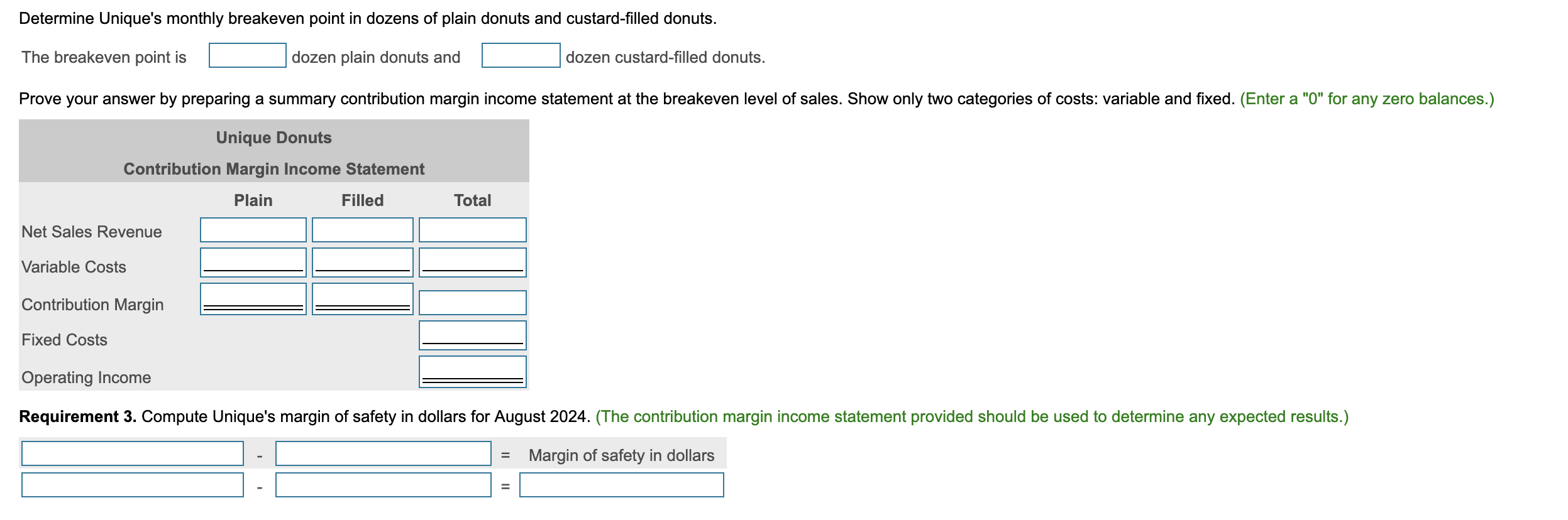 solved-data-table-unique-donuts-contribution-margin-income-chegg