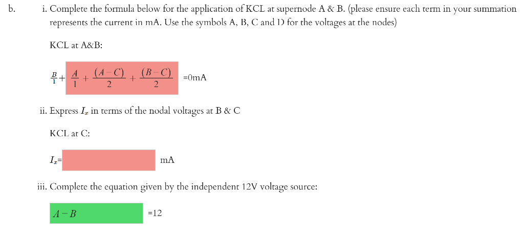 Solved At which single nodes can KCL be applied? A. Nodes | Chegg.com