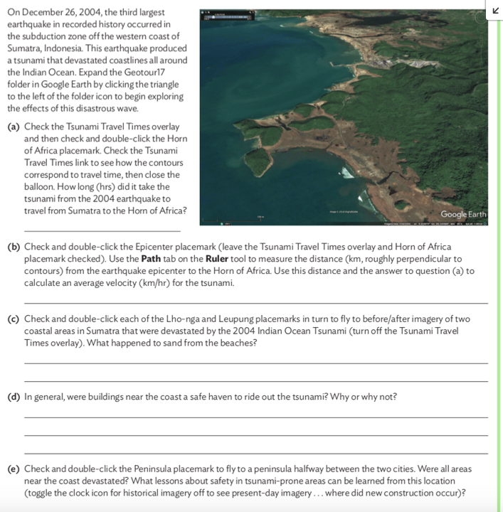 Maps generated using Tsunami Travel Time (TTT) | Chegg.com