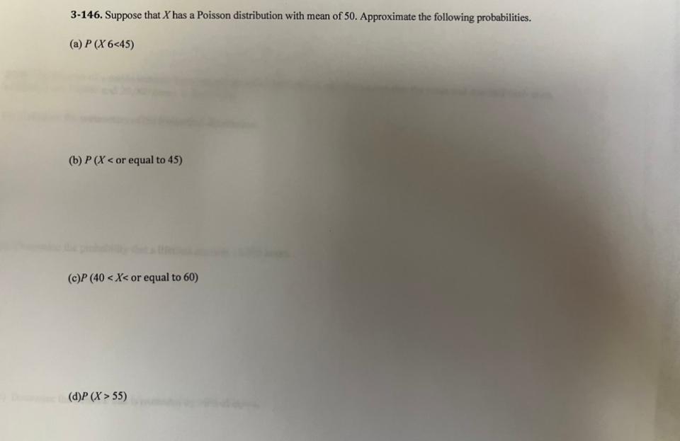 Solved 3-146. Suppose that X has a Poisson distribution with | Chegg.com