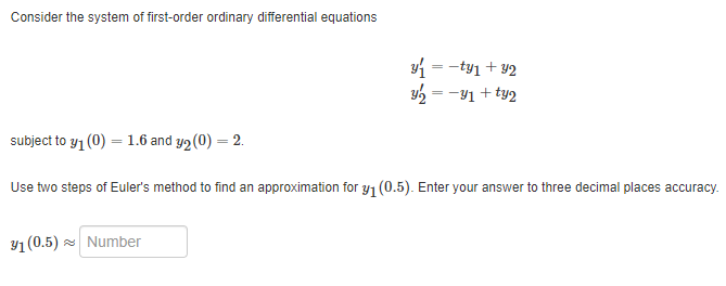 Solved Consider the system of first-order ordinary | Chegg.com