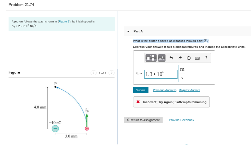 Solved A proton follows the path shown in (Figure 1). | Chegg.com
