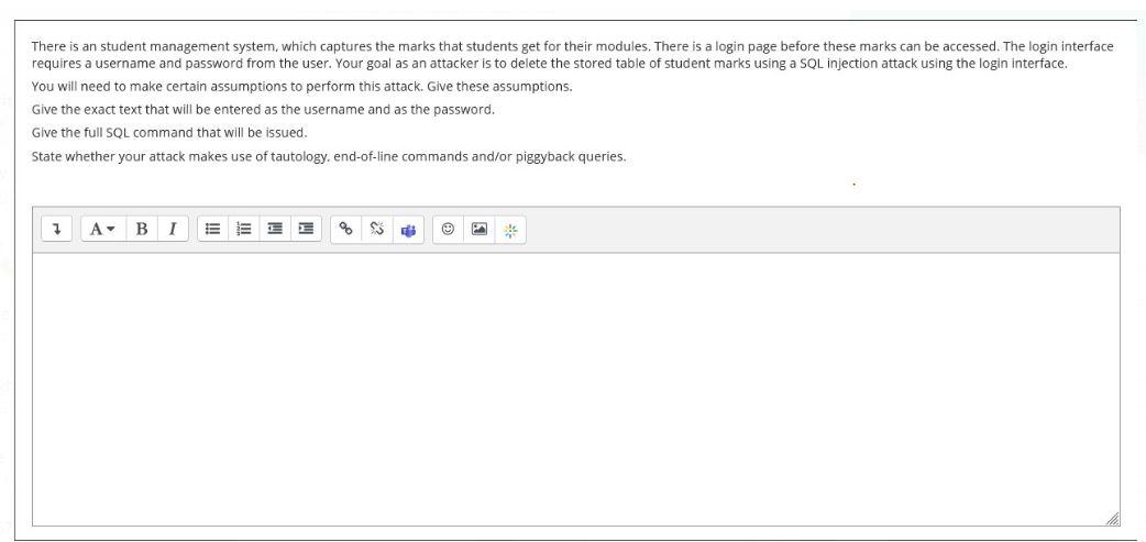 Solved There is an student management system, which captures | Chegg.com