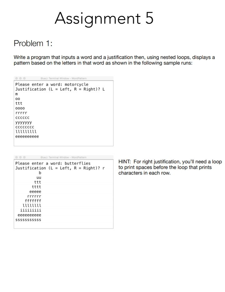 Solved Assignment 5 Problem 1 Write a program that inputs a | Chegg.com