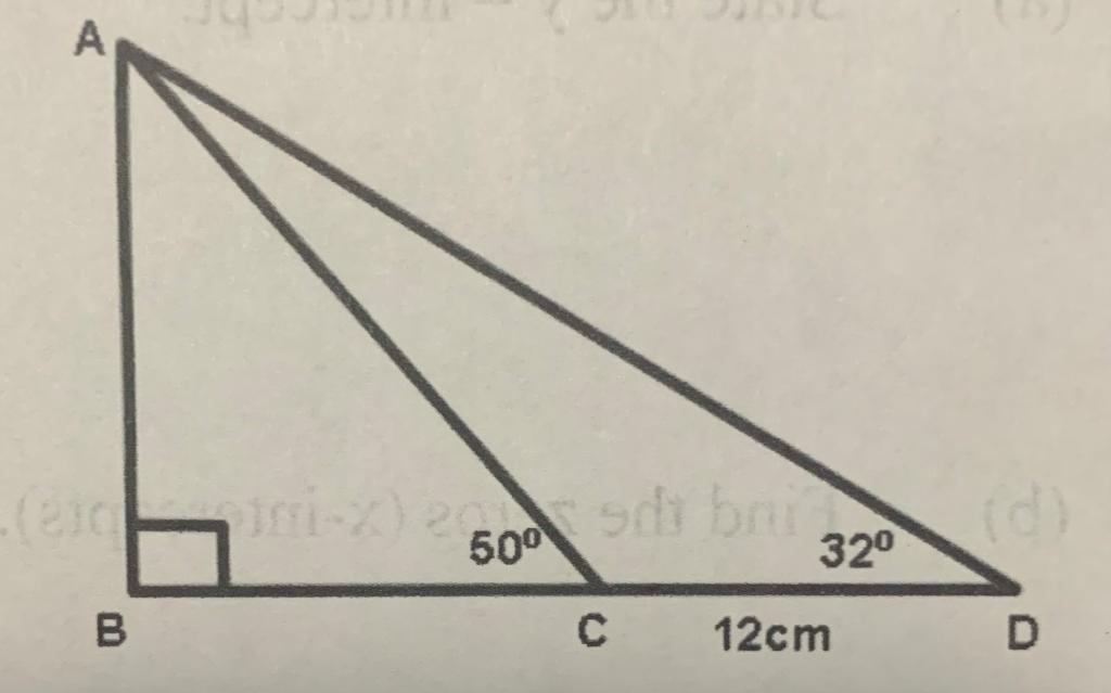 Solved A (5001 -) el sdt be 320 B с 12cm | Chegg.com