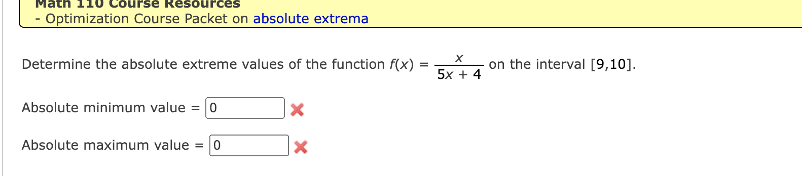 Solved Determine the absolute extreme values of the function | Chegg.com
