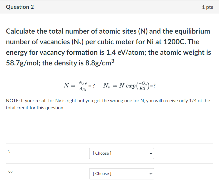 Solved Calculate the total number of atomic sites (N) and | Chegg.com
