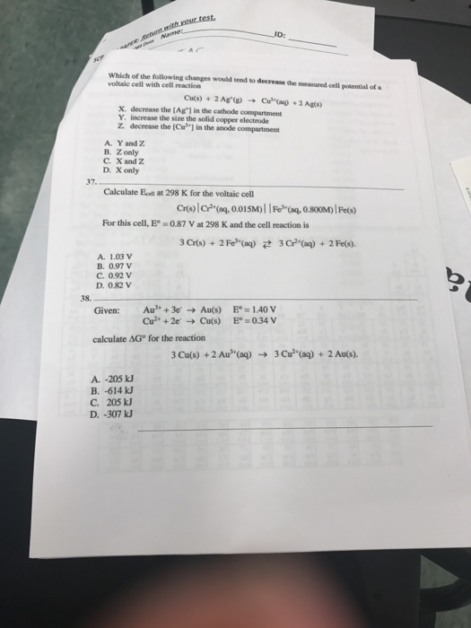 Solved Which of the following changes would tend to decrease | Chegg.com