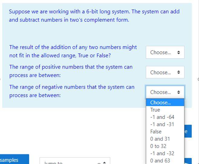 Solved The sum of binary numbers 19 and 23 in binary is: | Chegg.com