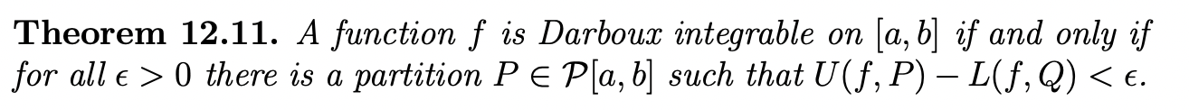 Solved Theorem 12.11. A function f is Darboux integrable on | Chegg.com