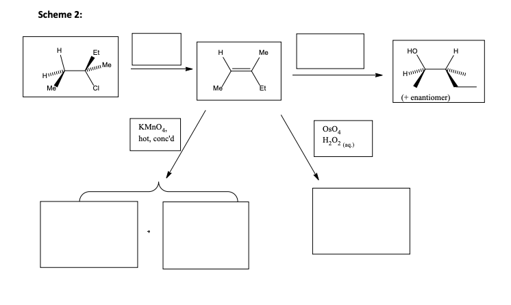 Solved The following synthetic schemes are missing either | Chegg.com