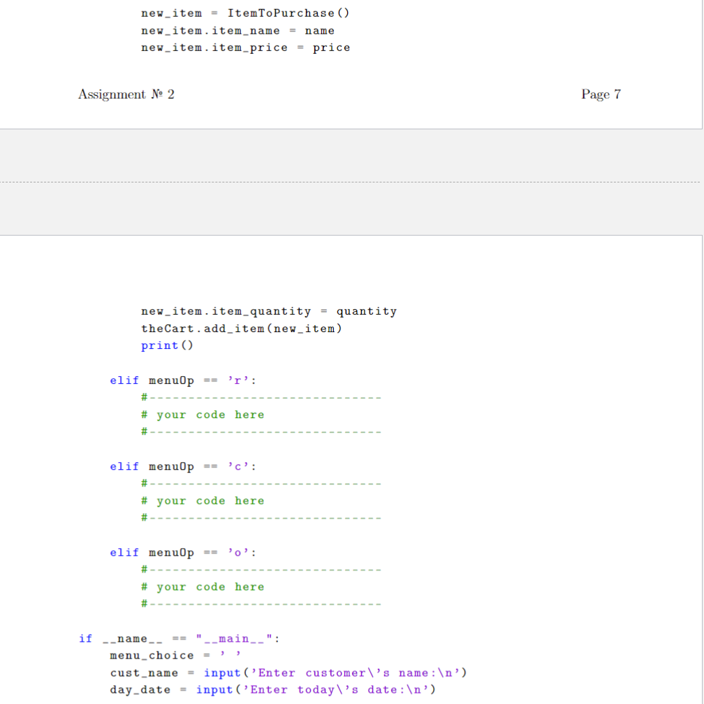 Solved 1. Build the ShoppingCart class with the following | Chegg.com