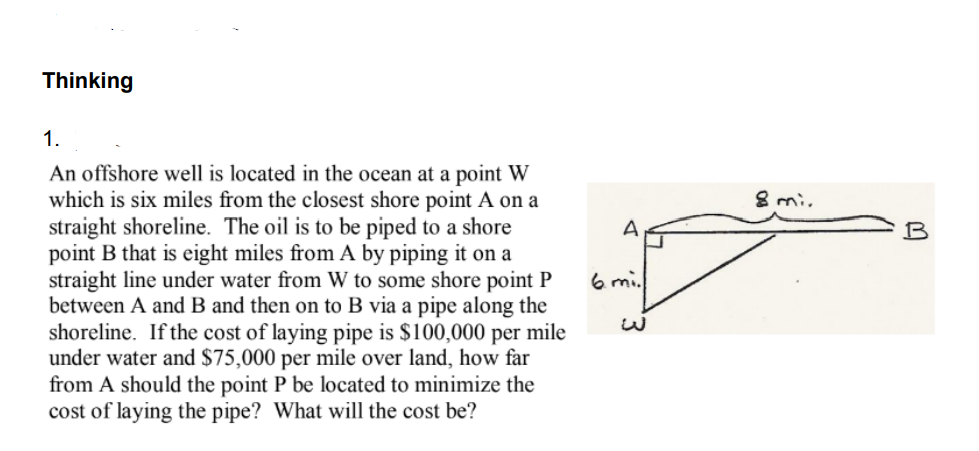 Solved 1. An offshore well is located in the ocean at a | Chegg.com