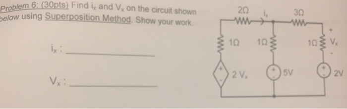 Solved Find i_x and V_x on the circuit shown below using | Chegg.com