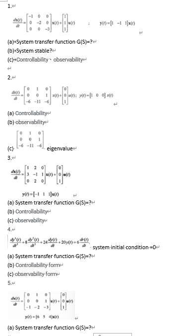 Solved 1. ﻿(a) ﻿System transfer function G(S)=?(b) ﻿System | Chegg.com