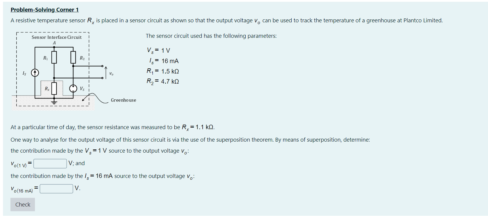 Solved Problem-Solving Corner 1 A resistive temperature | Chegg.com
