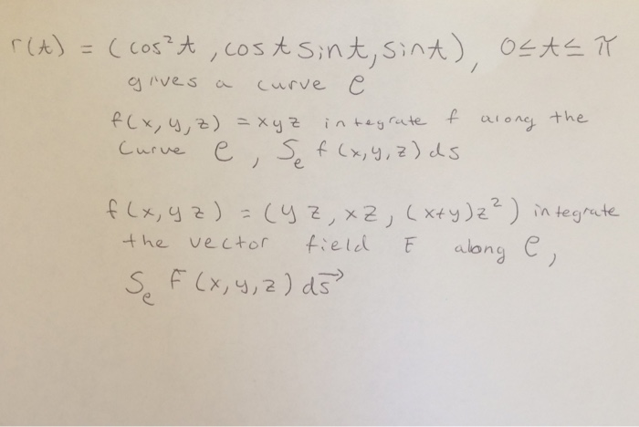 Solved r(t) = (cos^2 t, cos t sin t, sin t), 0 | Chegg.com