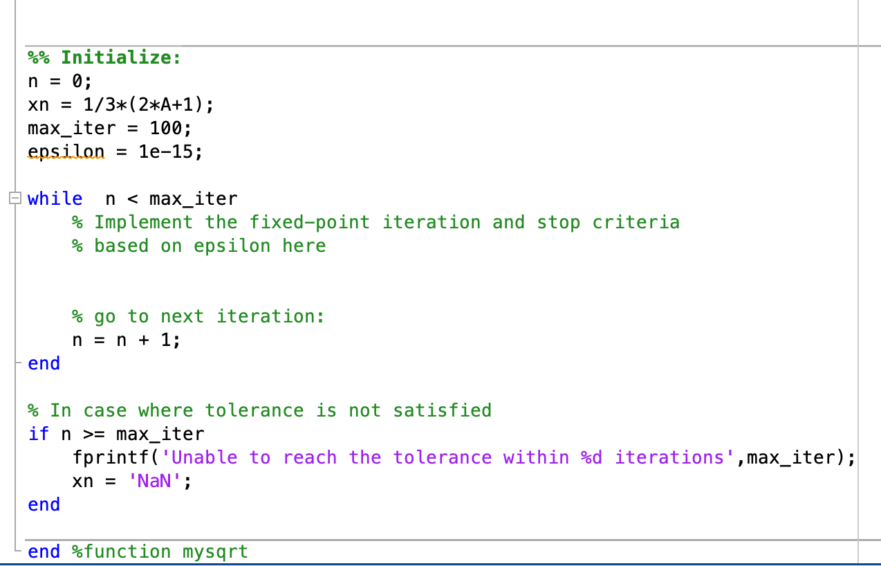 Solved The square root of the number A can be found by | Chegg.com