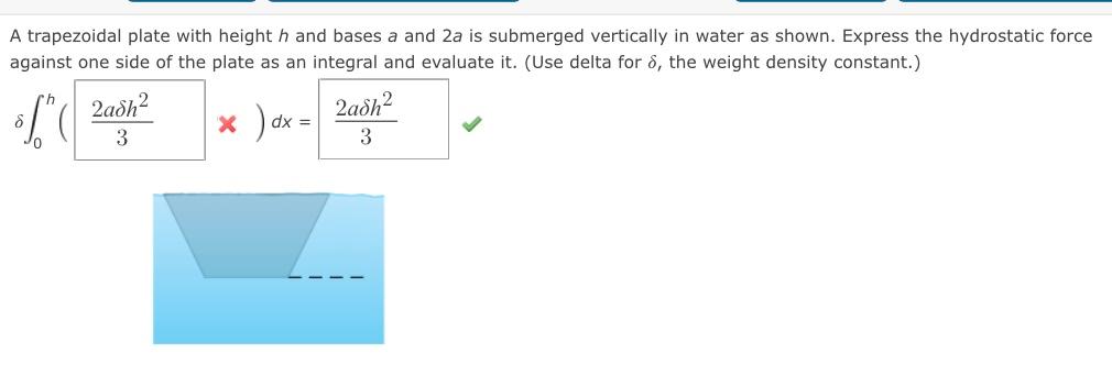 Solved A trapezoidal plate with height h and bases a and 2a | Chegg.com