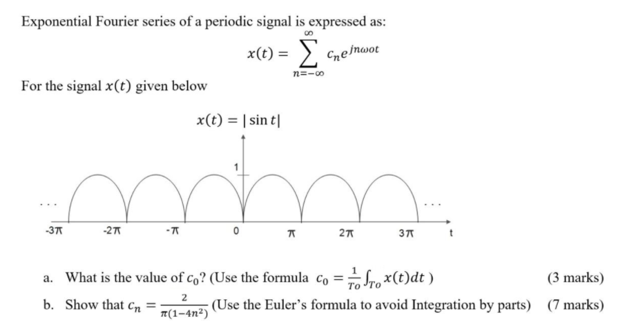 Solved Exponential Fourier series of a periodic signal is | Chegg.com