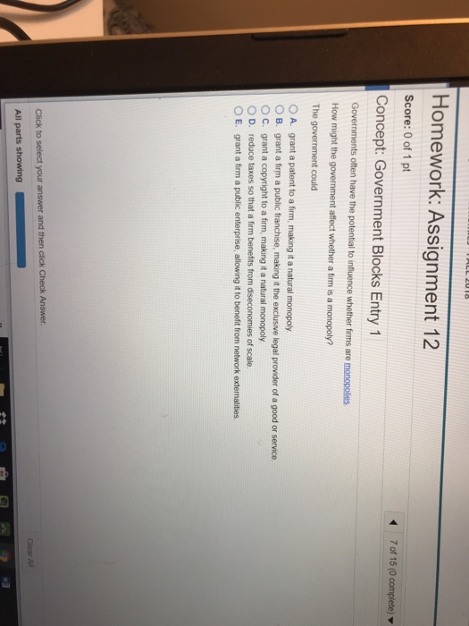 Solved Homework Assignment 12 Score 0 Of 1 Pt Concept