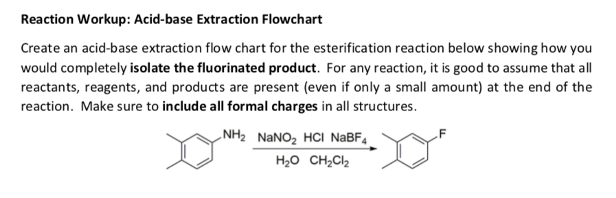 Solved Reaction Workup: Acid-base Extraction Flowchart | Chegg.com