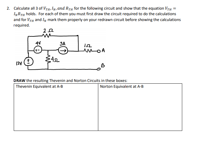 Solved 2. Calculate all 3 of Vrh, In, and Rty for the | Chegg.com