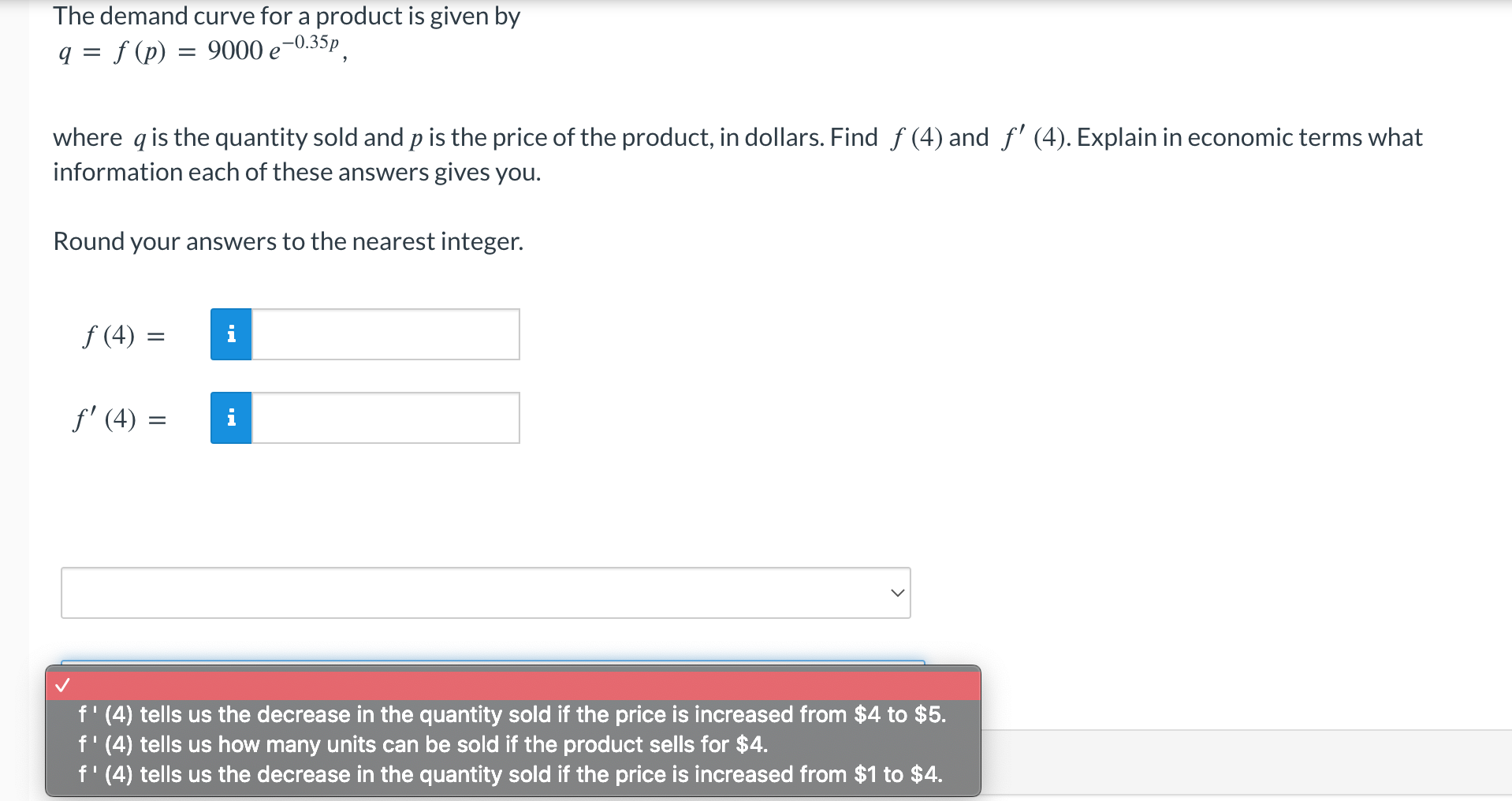 Solved The demand curve for a product is given by | Chegg.com