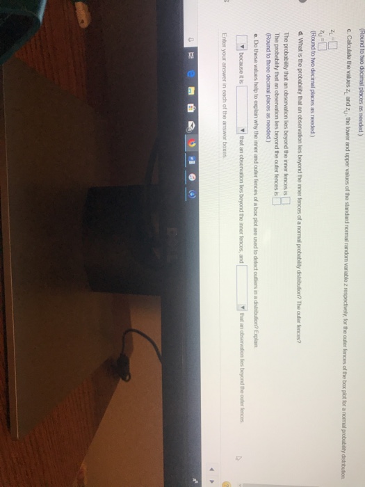 Solved the standard normal distribution and the box-plot | Chegg.com