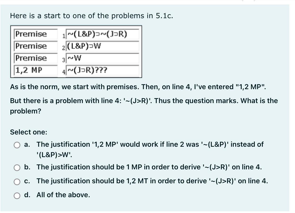 Solved Here is a start to one of the problems in 5.1c. As is | Chegg.com