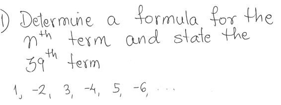 Solved 7 D Determine a formula for the nth term and state | Chegg.com