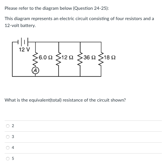 Solved What is the current measured by ammeter A shown in | Chegg.com