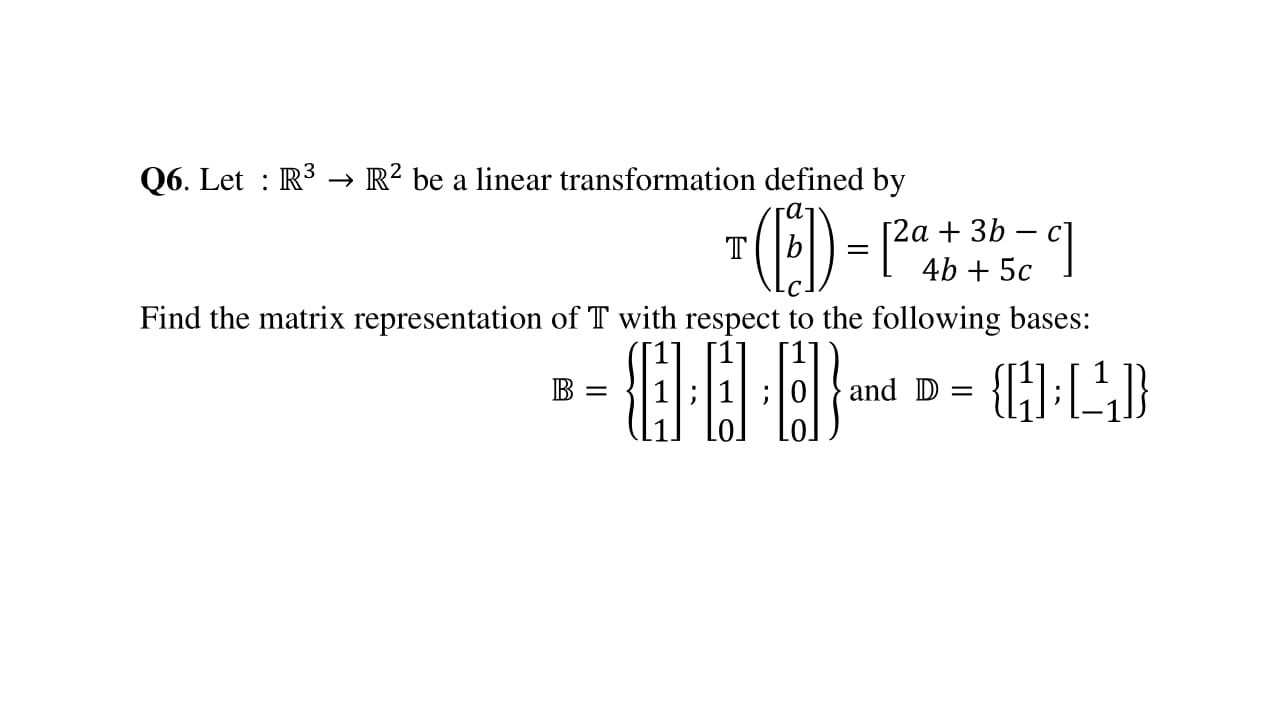 Solved Q5. Determine whether the following transformation | Chegg.com
