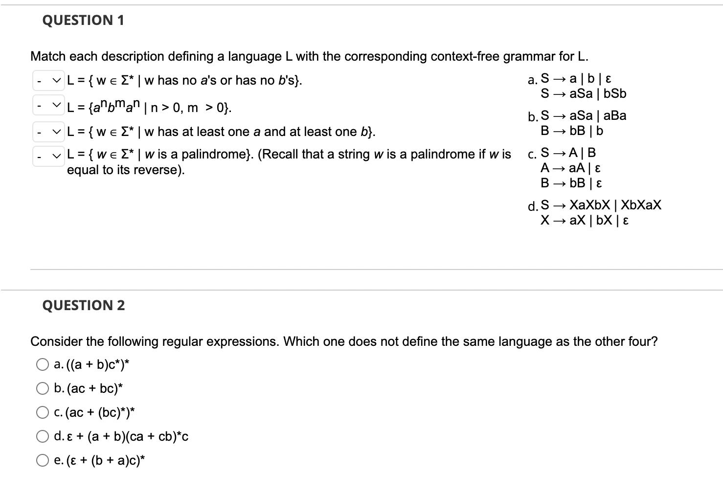 Solved Match each description defining a language L with the | Chegg.com