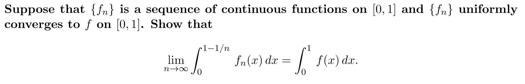 Solved Suppose that {fn} is a sequence of continuous | Chegg.com