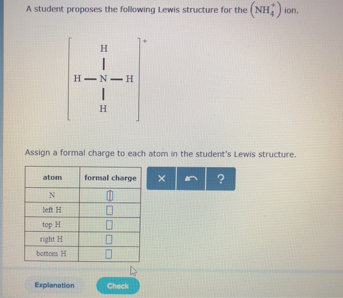 Solved assign a formal charge to each atom in the students | Chegg.com