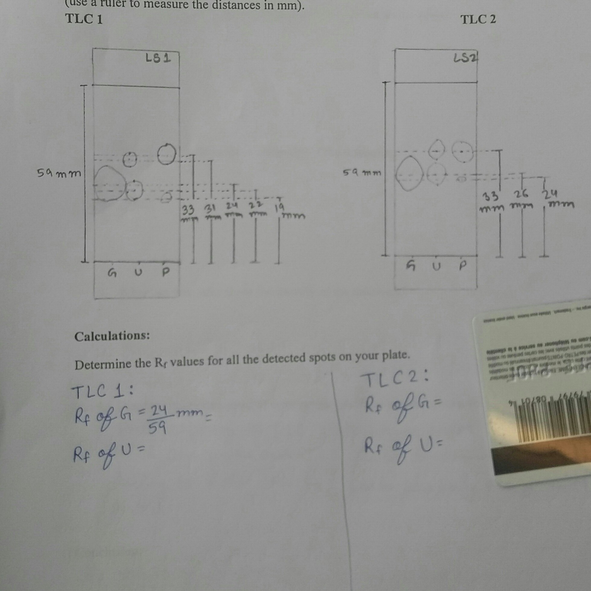 Solved Determine The Rf Values For All The Detected Spots On