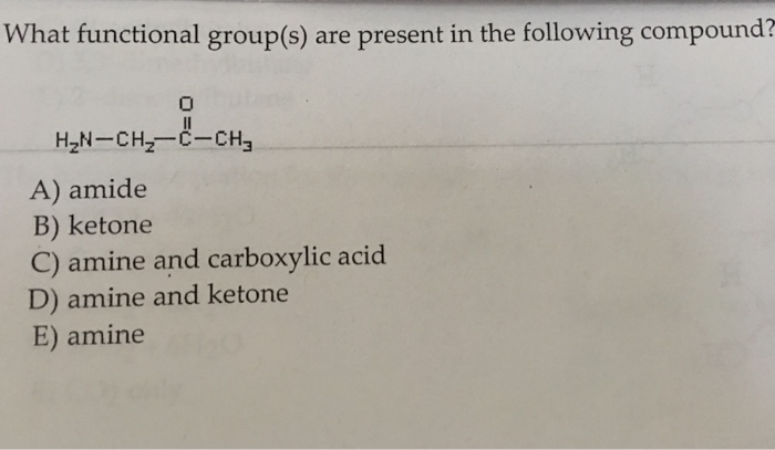 Solved What functional group(s) are present in the following | Chegg.com