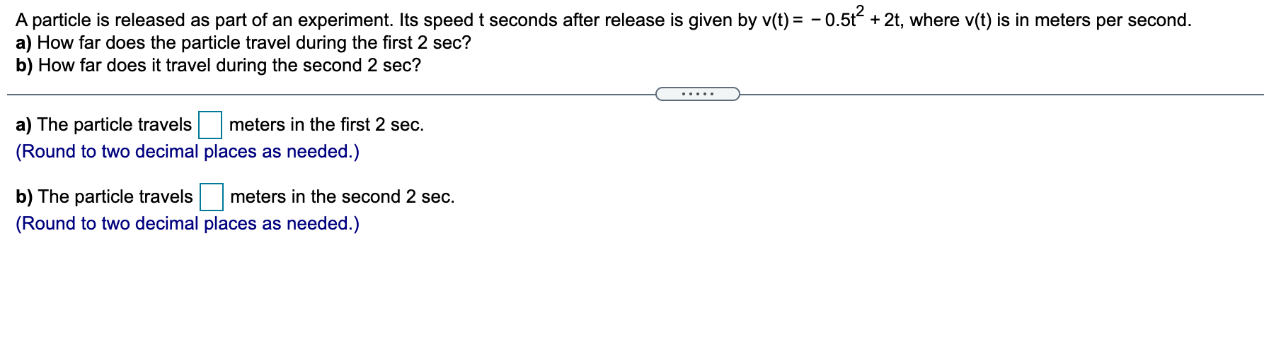Solved + A particle is released as part of an experiment. | Chegg.com