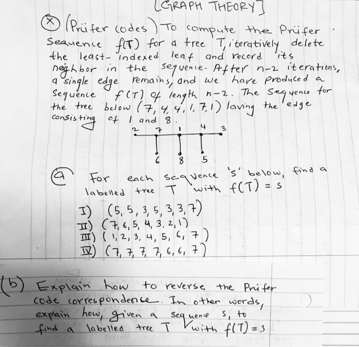 Solved Graph Theory. Please help me with both the parts. I | Chegg.com