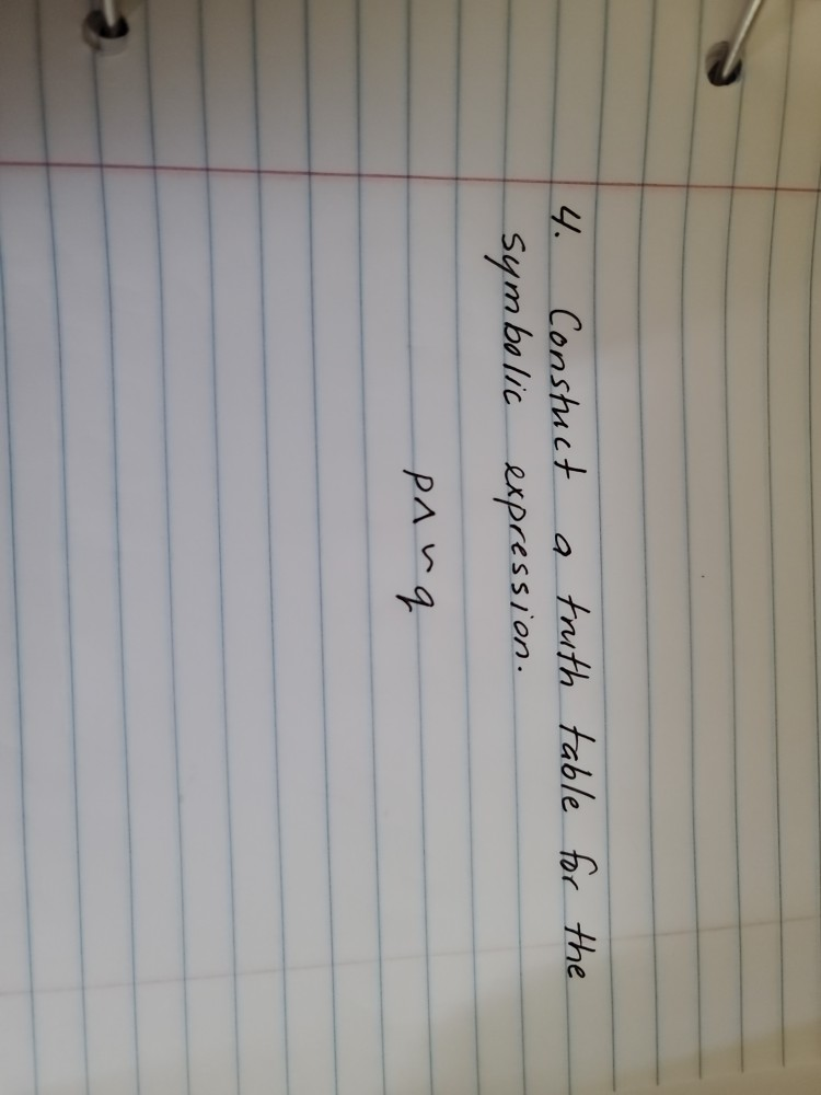 Solved table for the 4. Construct a truth Symbolic | Chegg.com