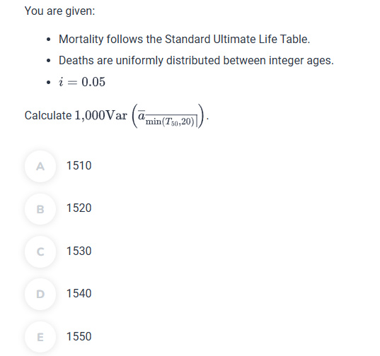 Solved You are given:Mortality follows the Standard Ultimate | Chegg.com