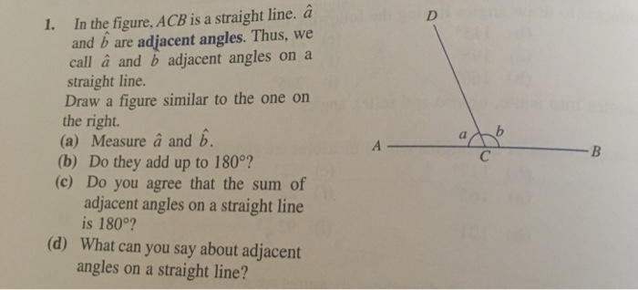 Solved In the figure, ACB is a straight line. à and b are | Chegg.com