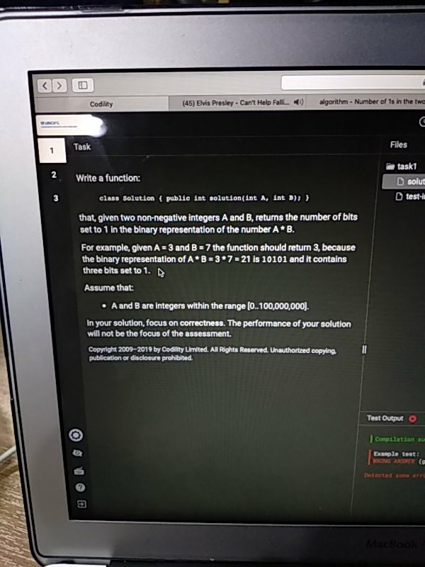 Solved Codility (45) Elvis Presley - Can't Help Falli. ) | Chegg.com