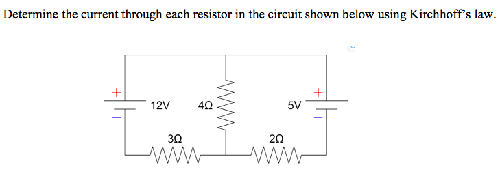 Solved Determine the current through each resistor in the | Chegg.com