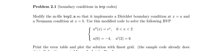 Problem 2 1 Boundary Conditions In Bvp Codes Modify