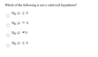 Solved Which of the following is not a valid null | Chegg.com