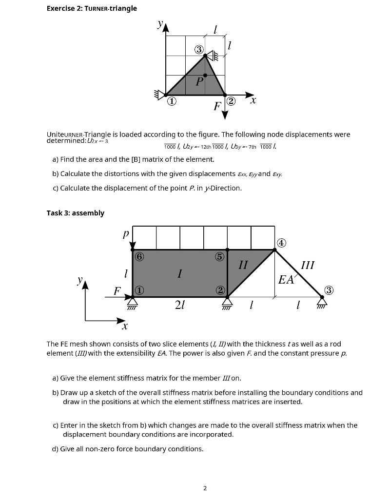Exercise 2: TURNER-triangle 3 P р 2 FI | Chegg.com
