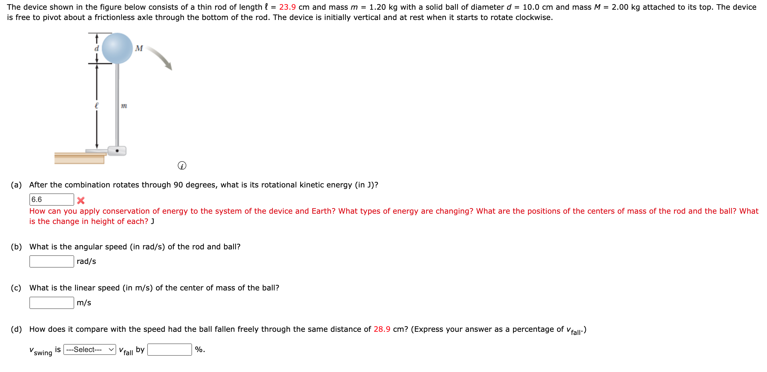 Solved is free to pivot about a frictionless axle through | Chegg.com