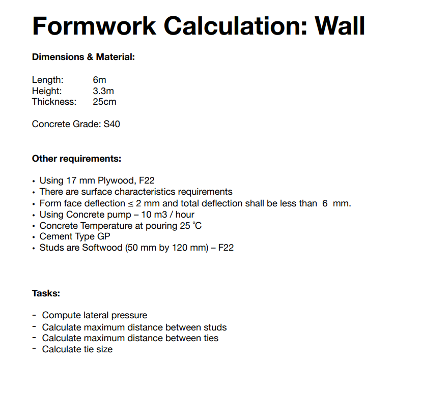 Plywood Formwork Calculation at Amanda Litherland blog